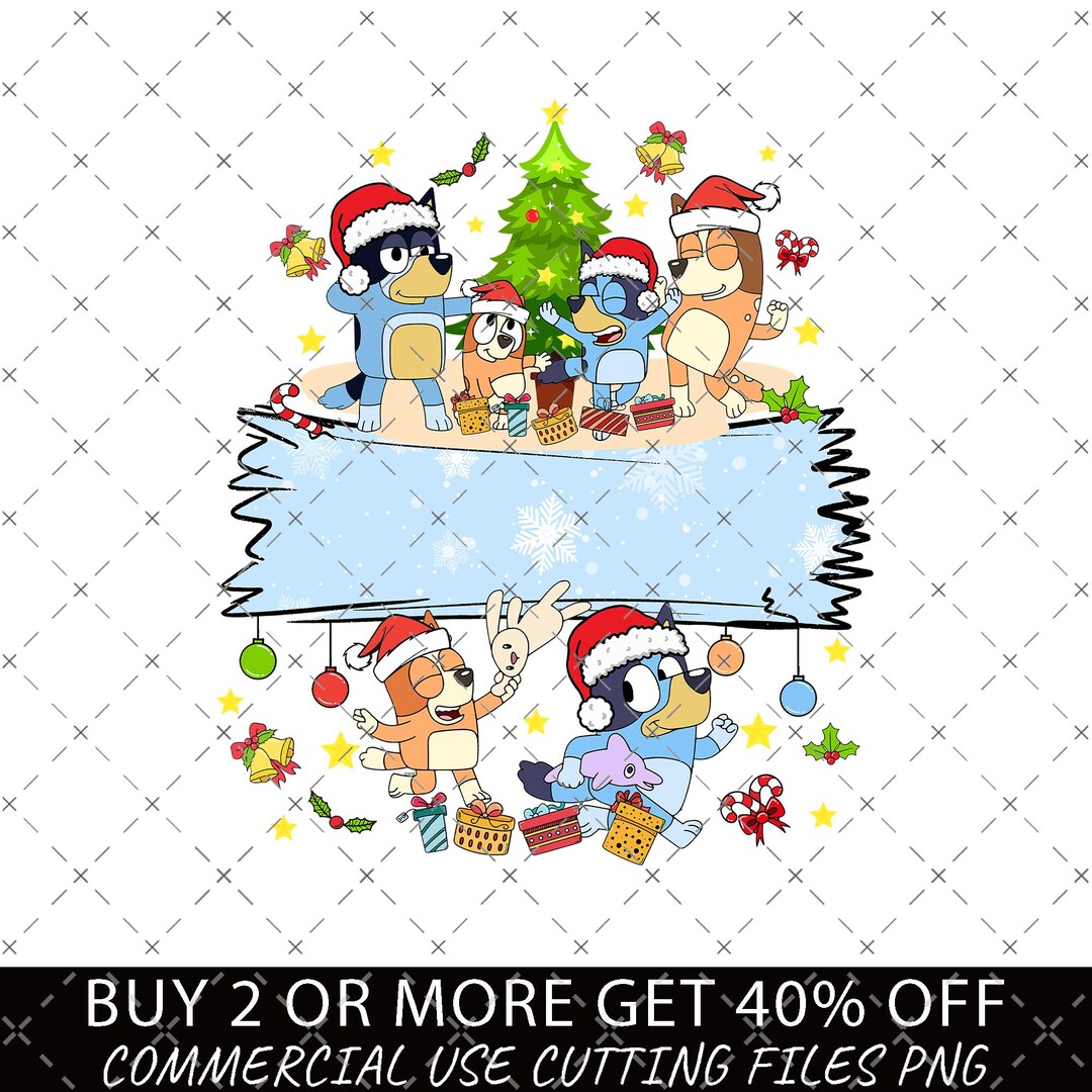 Bluey Christmas PNG, Bluey Family Christmas, Decal Files, Vinyl ...