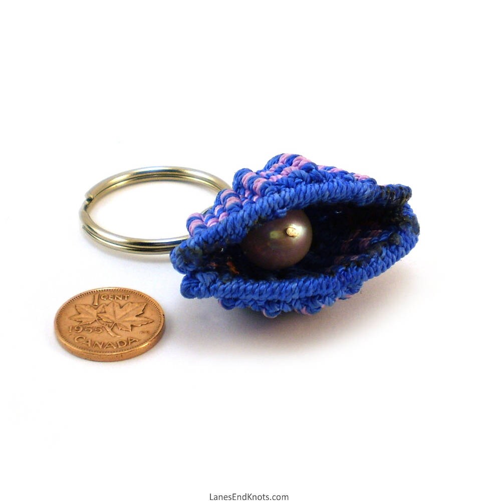 Macrame Pearl Shell Key Chain, Knot Shell Key Chain, Shell Zipper Pull ...