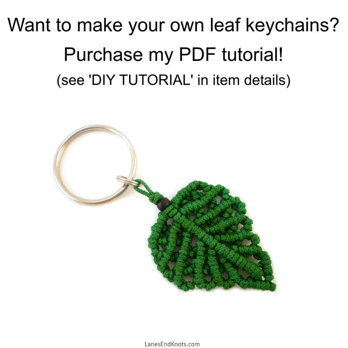 Macrame Leaf Keychain, Leaf Zipper Pull, Macrame Leaf Key Ring, Macrame ...