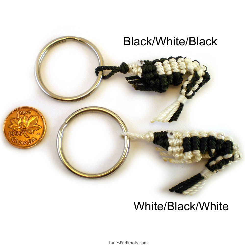Small Macrame Shrimp Key Chain Knotted Shrimp Key Ring Black - Etsy