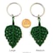 Macrame Leaf Keychain, Leaf Zipper Pull, Macrame Leaf Key Ring, Macrame ...