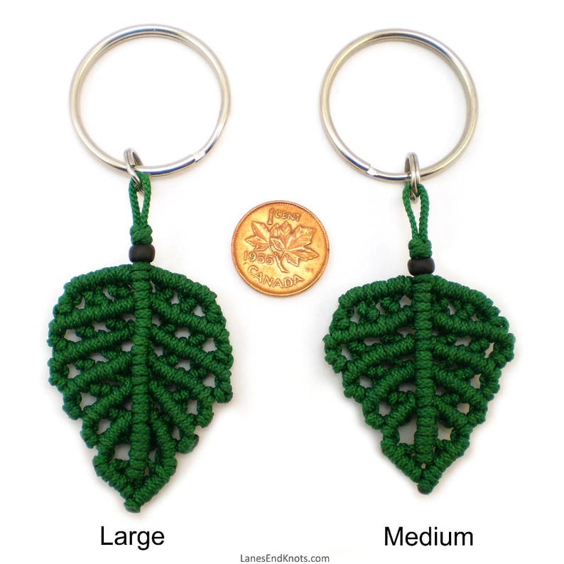 Macrame Leaf Keychain, Leaf Zipper Pull, Macrame Leaf Key Ring, Macrame ...