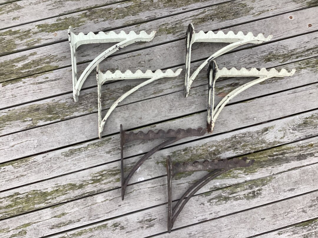Vintage Store Double Arm Notched Display Brackets-heavy Metal-sold ...