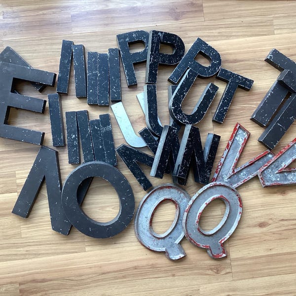 Cast Iron Metal Letters - Etsy
