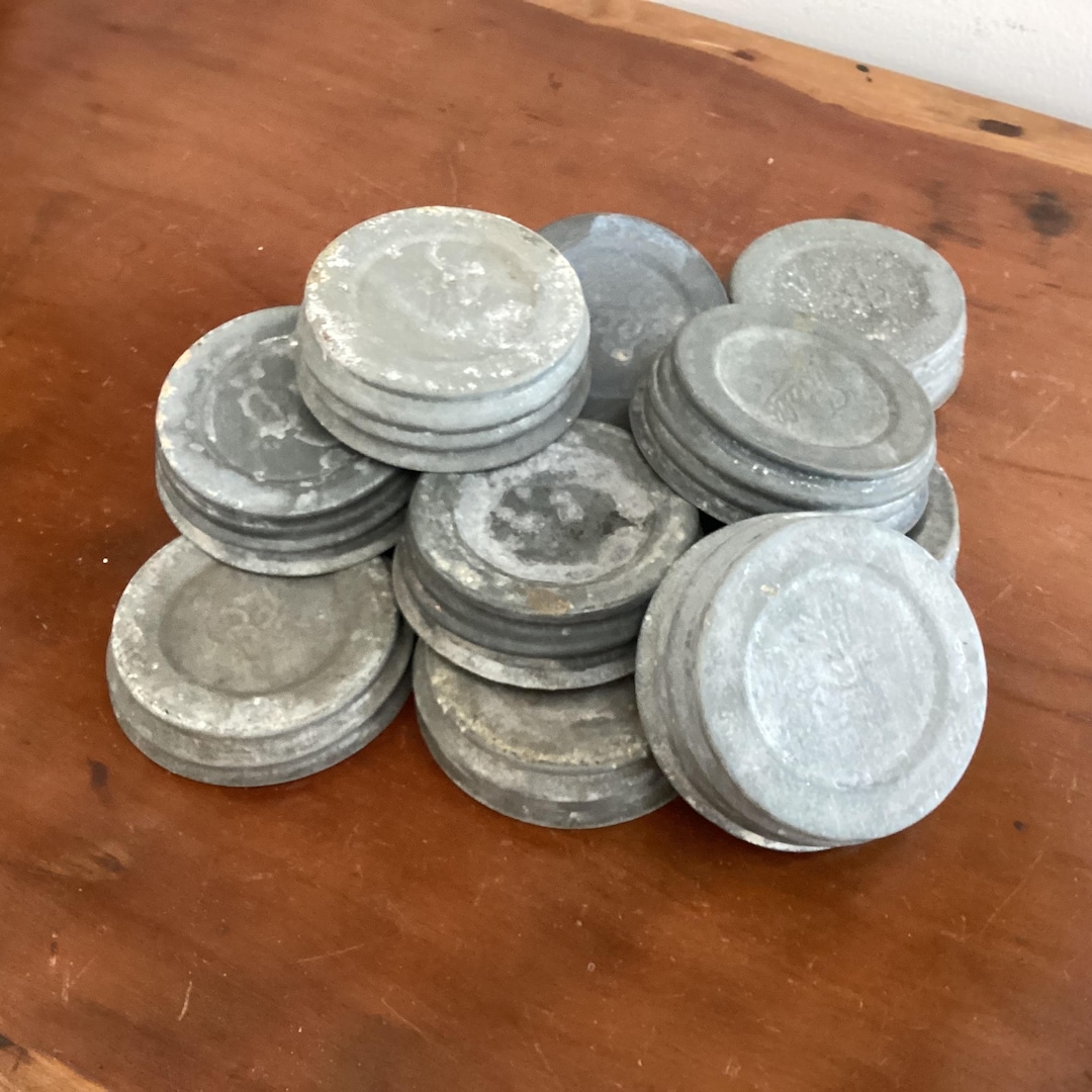 Vintage Ball Zinc Canning Jar Lids With Milk Glass Liner-offered in ...