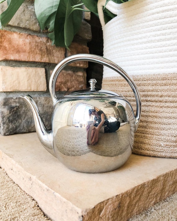 Vintage Keystone Chrome Teapot With Unique Handle Silver in - Etsy