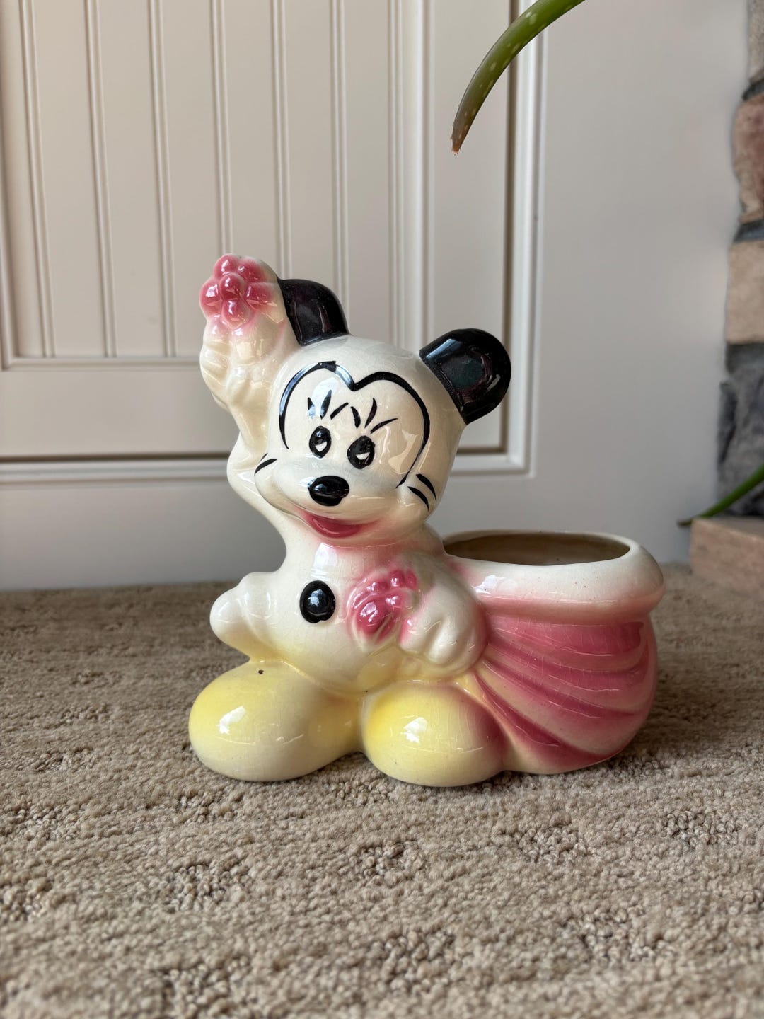 Vintage Mickey Mouse Planter, 1940s-1950s, Ceramic, Walt Disney USA ...