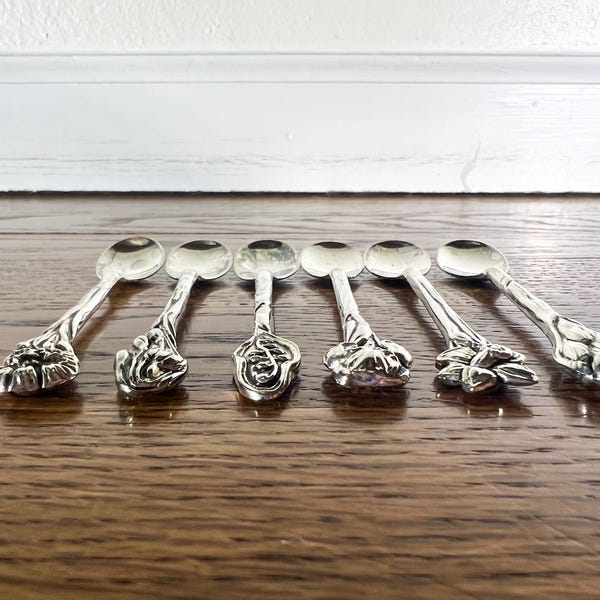 Flower Teaspoons - Etsy