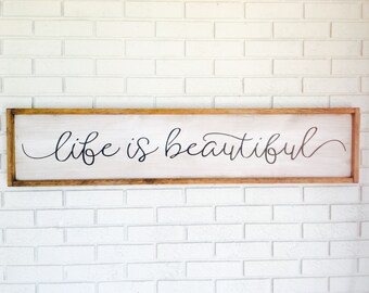 Life quote sign | Etsy