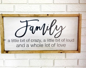 Funny family sign | Etsy