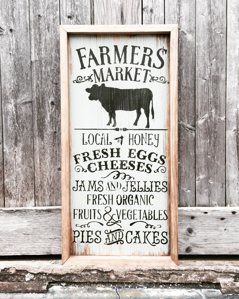 Local Food Market Farmers Market Sign Outdoor Market Decor | Etsy