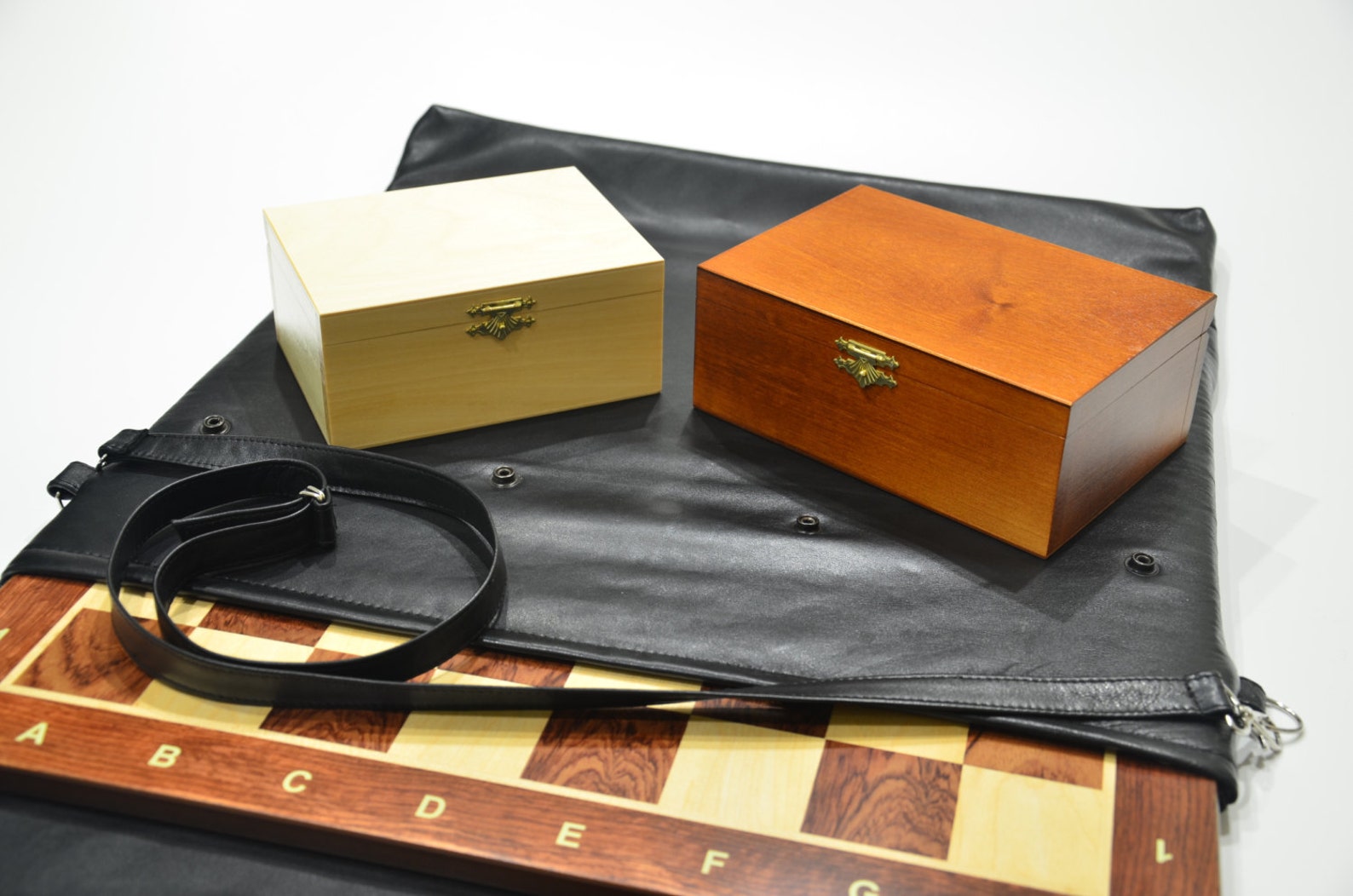 Personalized Wooden Chess Pieces & Storage Box Staunton | Etsy