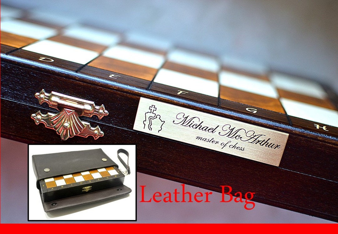 Personalized 11" Magnetic Chess Set + Bag Sewed by Hand Available, 11 ...