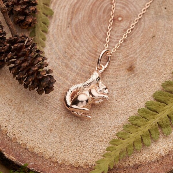 Squirrel Necklace - Etsy