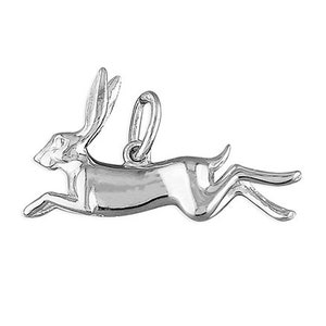 Silver Hare Necklace. Solid 925 Sterling Silver 3D Hare - Etsy UK