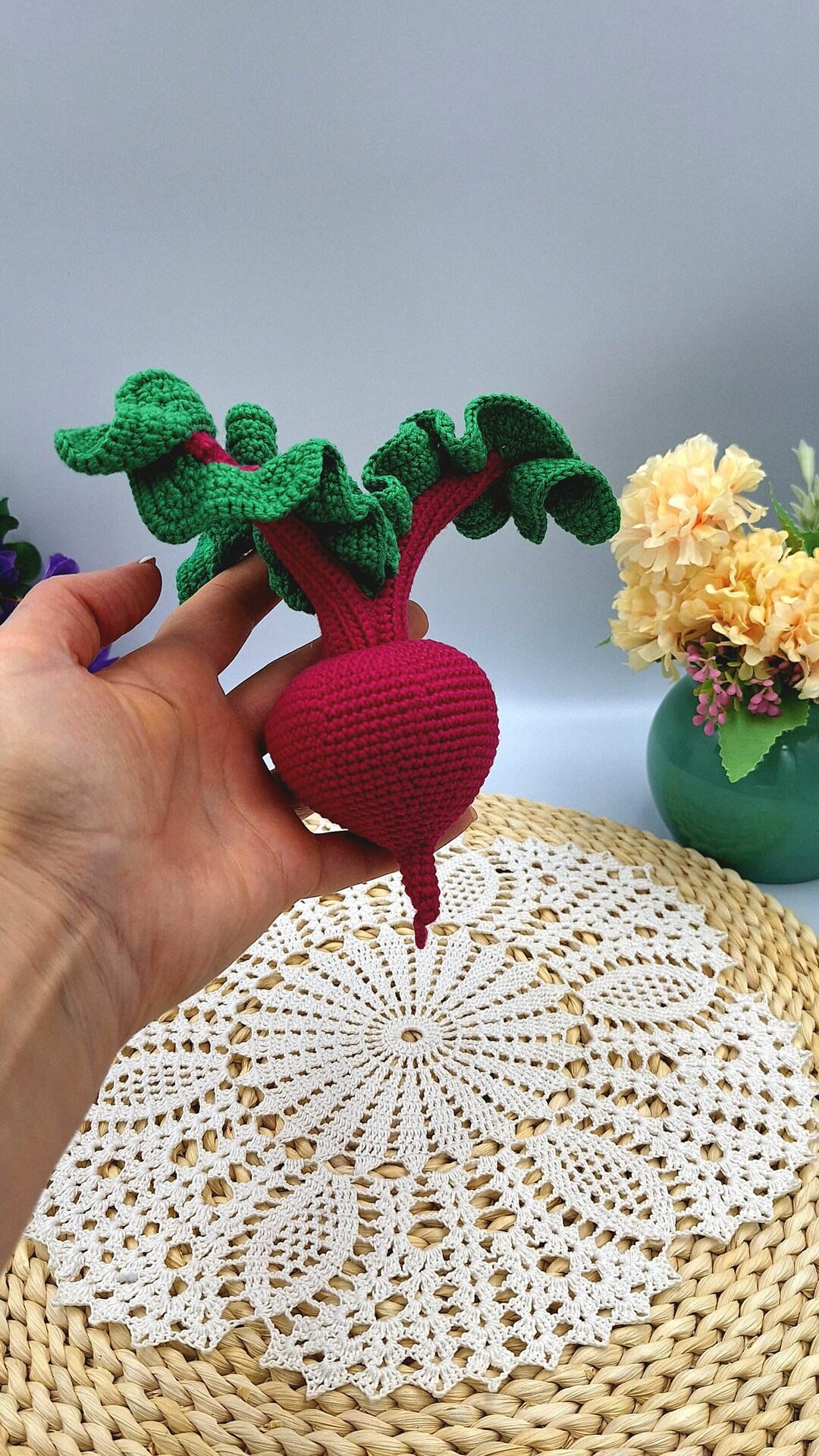Crochet Beet, Montessory Toy, Crochet Vegetables, Crochet Play Food - Etsy