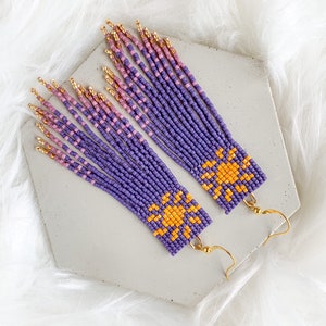 Tangled Lantern Rapunzel Beaded Tassel Earrings, Disney Earrings, Gold ...