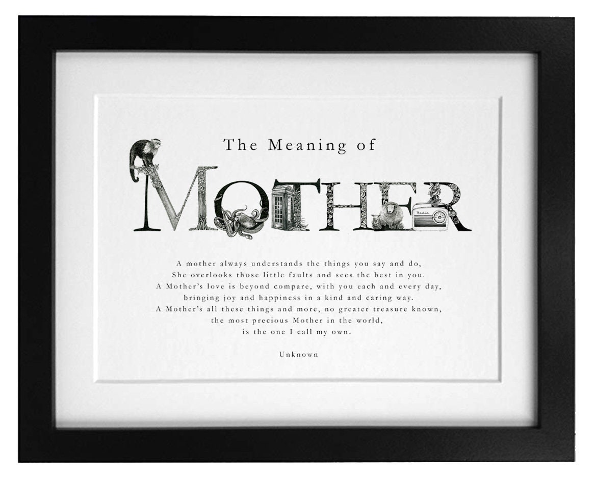 The Meaning of Mother, Print, Mother Poem, Mother's Day, Mother, Mum ...
