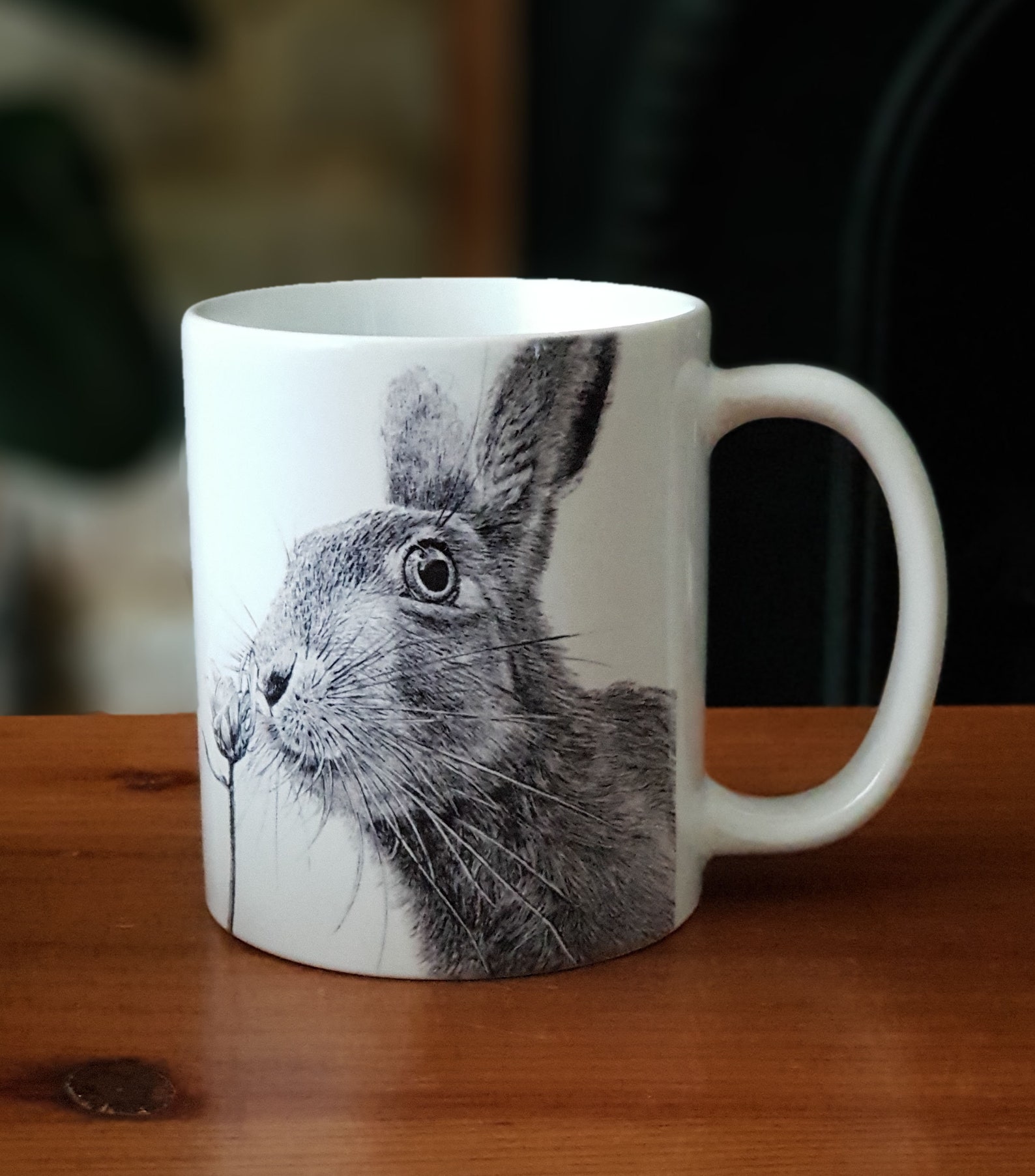 Hare Mug and Coaster Gift Set Rabbit Hare Mug Coaster - Etsy