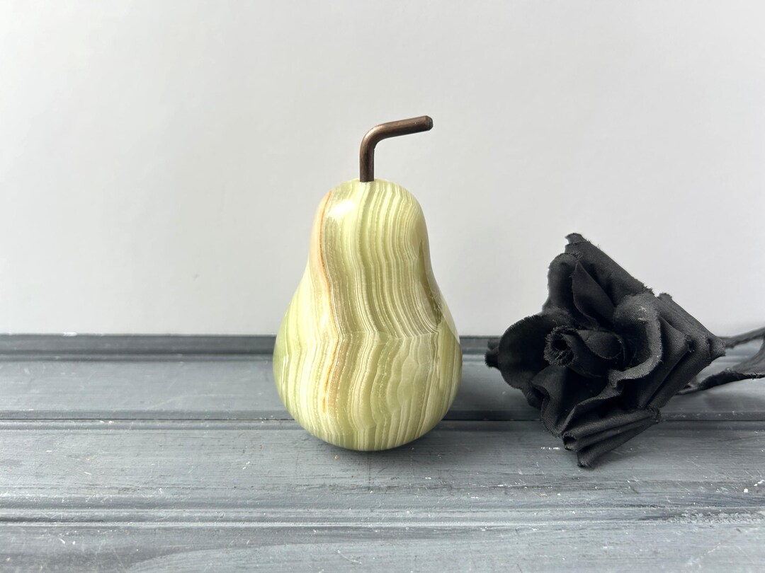 Green Marble Pear / Marble Fruit / Marble Fruit Figurine / Marble Fruit ...