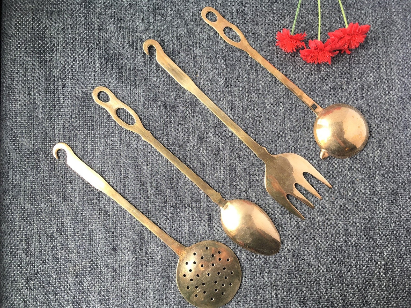 Brass Serving Utensils / Brass Utensils / Brass Spoon / Brass | Etsy