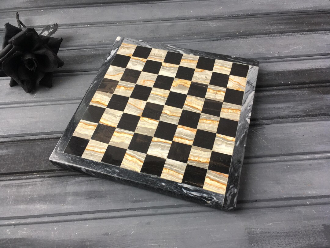 Marble Chess Board / Marble Checkers Board / Small Chess Board / Small ...
