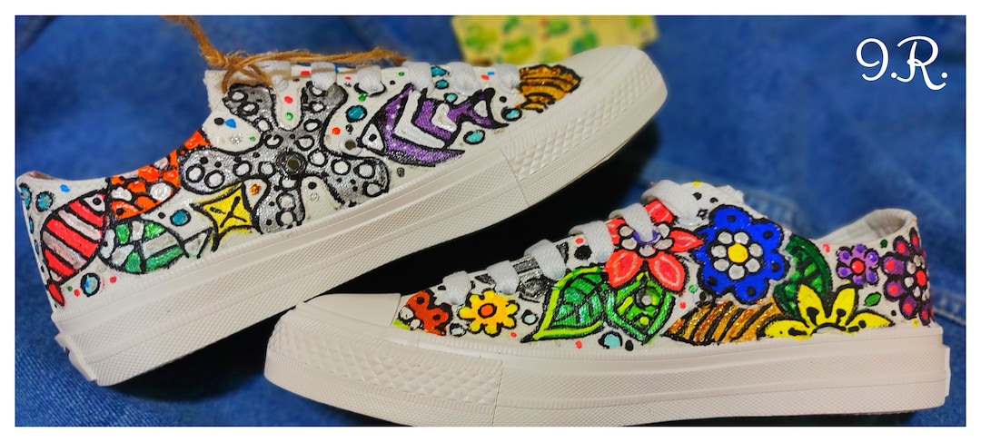 Pop Art Sneakers, Hand-painted Shoes, Pop Art Shoes, Hand-painted ...