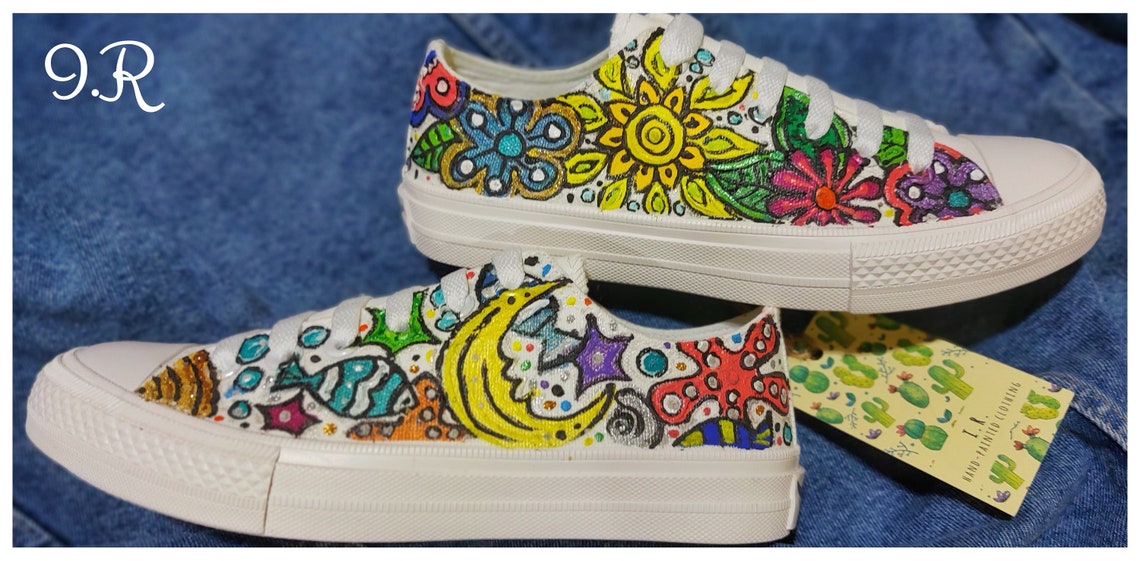 Pop Art Sneakers, Hand-painted Shoes, Pop Art Shoes, Hand-painted ...