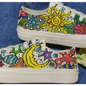 Pop Art Sneakers, Hand-painted Shoes, Pop Art Shoes, Hand-painted ...