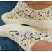 Colorful Splash Sneakers, Hand-painted Shoes, Splash Shoes, Hand ...