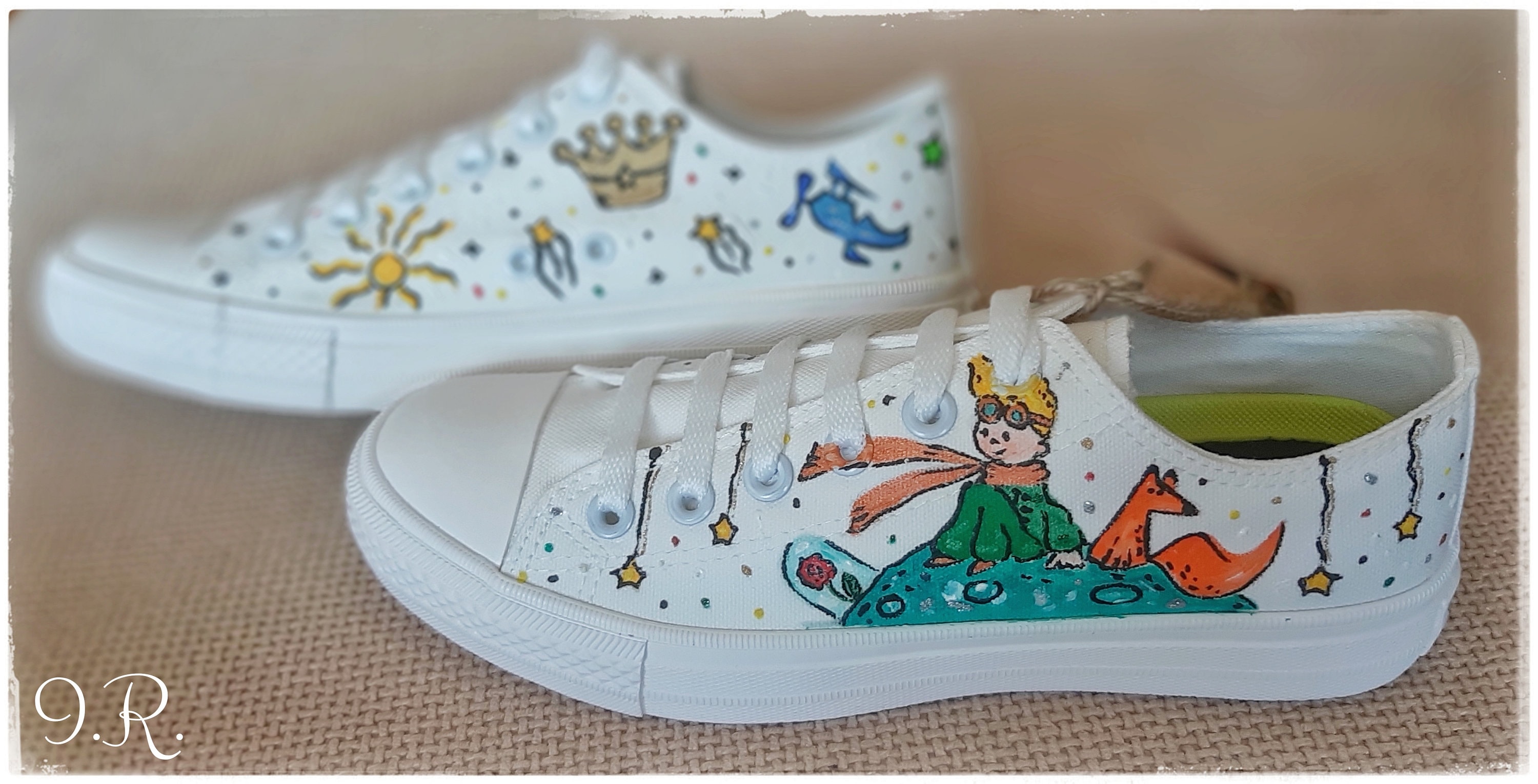 Little Prince Sneakers Hand-painted Shoes Little Prince - Etsy