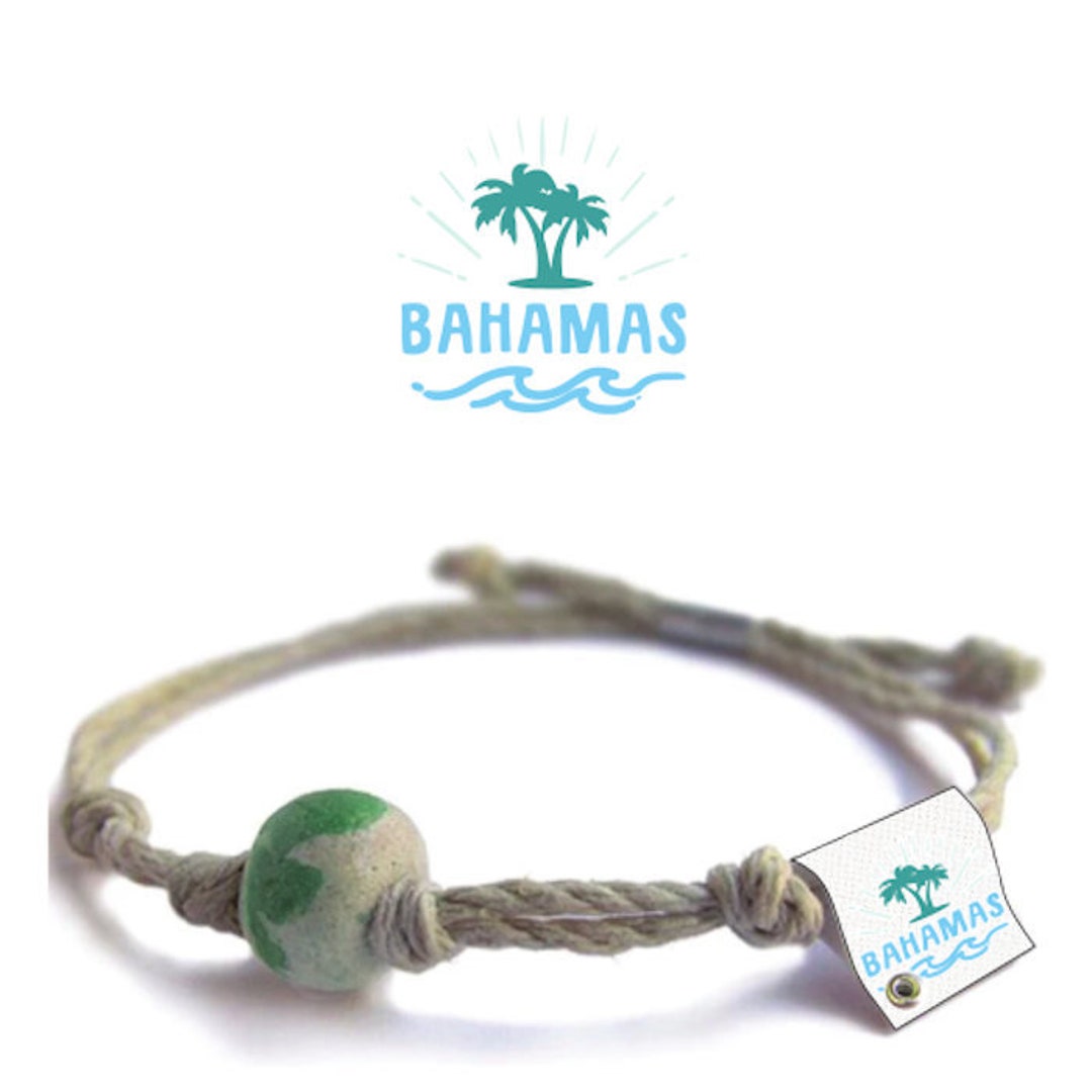 Bahamas BVI Earth Bands Bracelet or Anklet Eco Friendly Natural Hemp ...