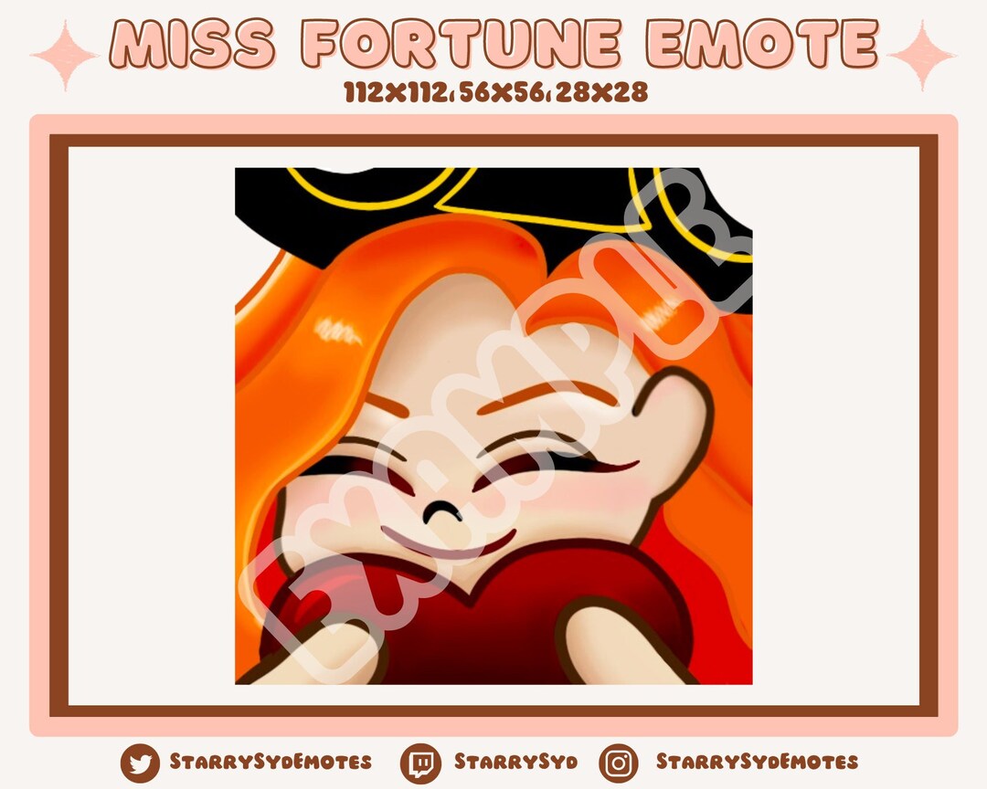 Miss Fortune League of Legends Chibi Twitch Streamer Emote - Etsy