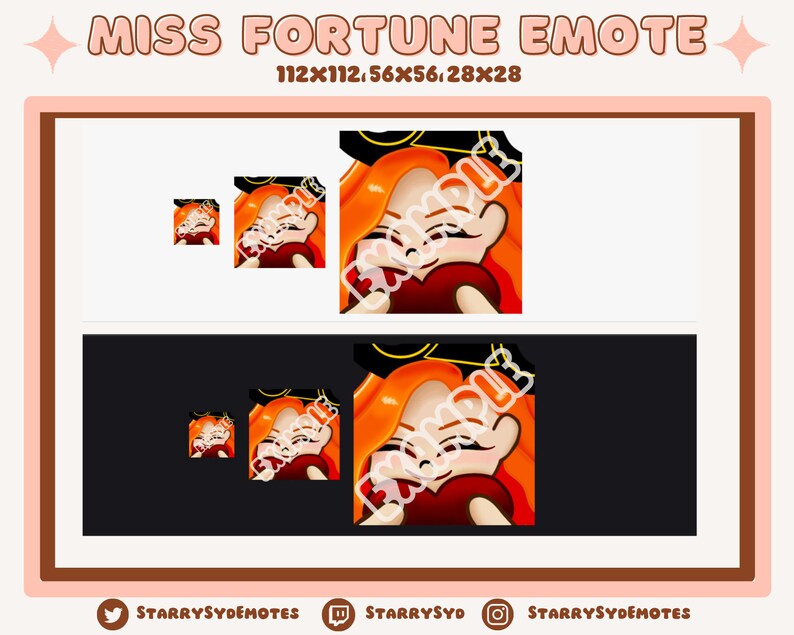 Miss Fortune League of Legends Chibi Twitch Streamer Emote - Etsy