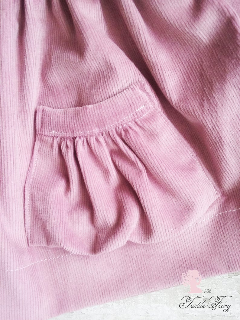 Pink Corduroy Skirt Girls Skirt With Pockets Pink Skirt Etsy