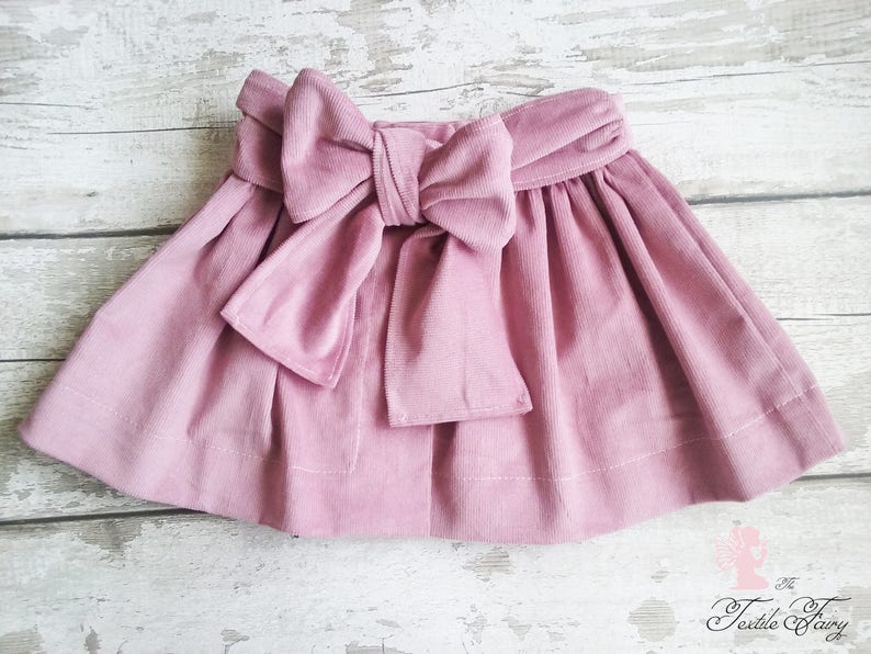 Pink Corduroy Skirt Girls Skirt With Pockets Pink Skirt Etsy