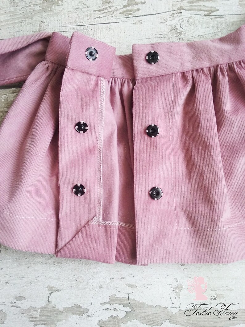 Pink Corduroy Skirt Girls Skirt With Pockets Pink Skirt Etsy