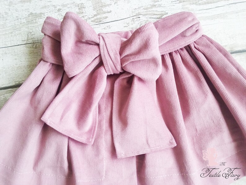 Pink Corduroy Skirt Girls Skirt With Pockets Pink Skirt Etsy
