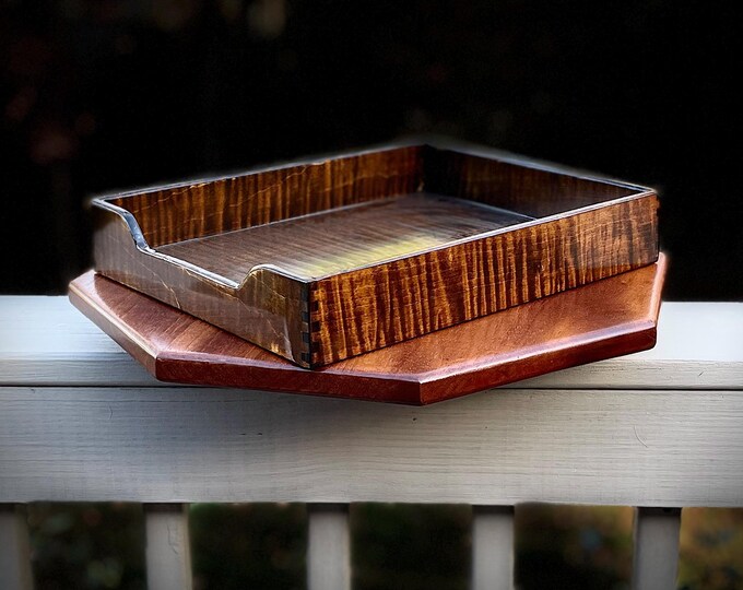 Tray Letter Mail Office Tray Curly Maple Iron Ox Stain 285-724 12 1/2 X ...