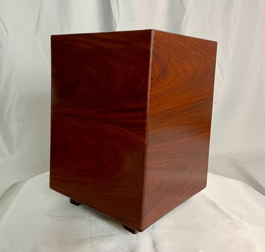 Trash Can Flower Vase Container Box Chechen Hardwood(caribbean Rosewood ...