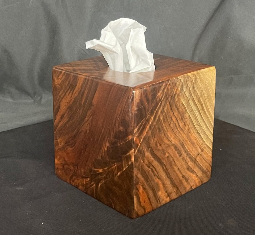 Tissue Box Cover Highly Figured Black Walnut 931-522 5 1/2 X 5 1/2 X 5 ...