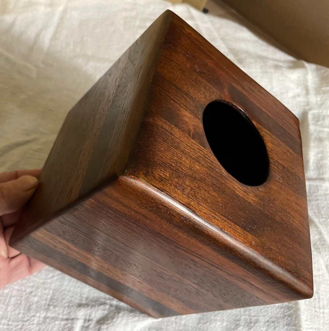 Handmade Peruvian Walnut Wood Tissue Box Cover - Etsy