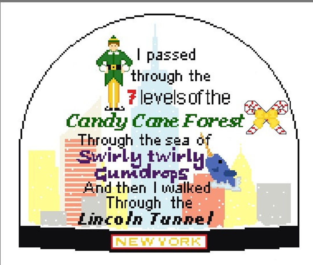 Elf Snow Globe Cross Stitch Pattern, Christmas Movie, Funny Pattern ...