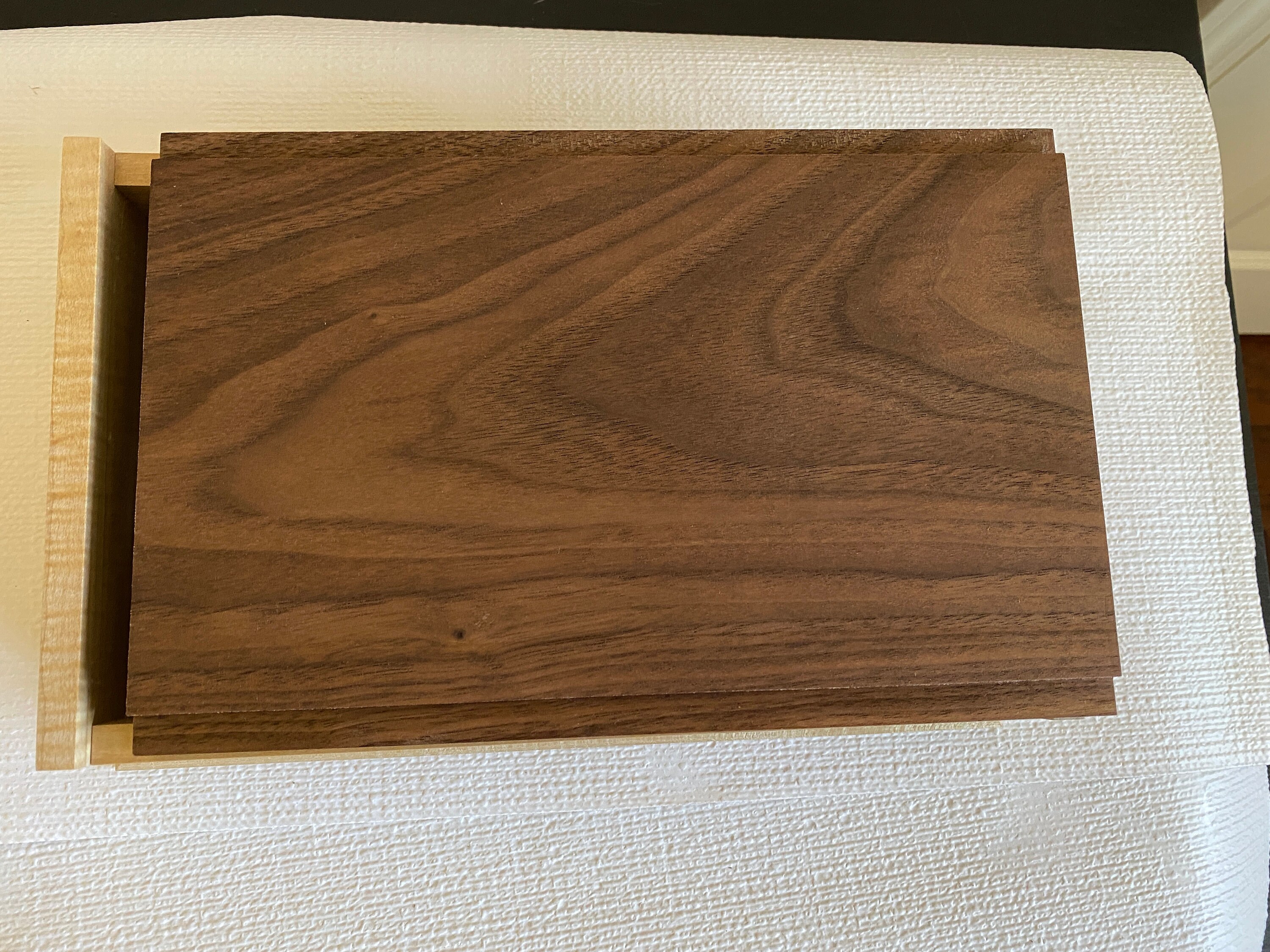 Keepsake Box Curly Maple With Black Walnut Top - Etsy