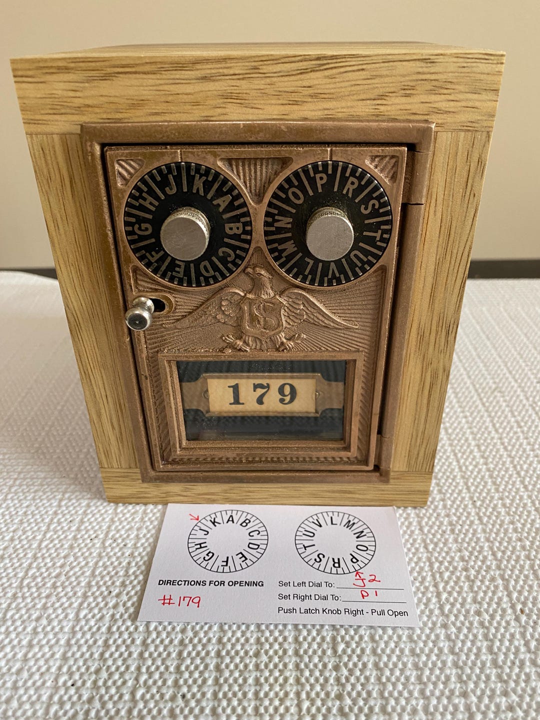 Corbin Double Dial Post Office Door With Federal Eagle Bank, Safe ...