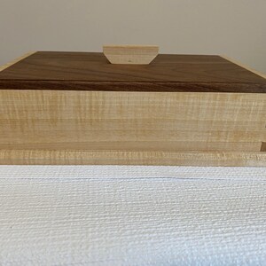 Keepsake Box - Curly Maple With Black Walnut Top - Etsy