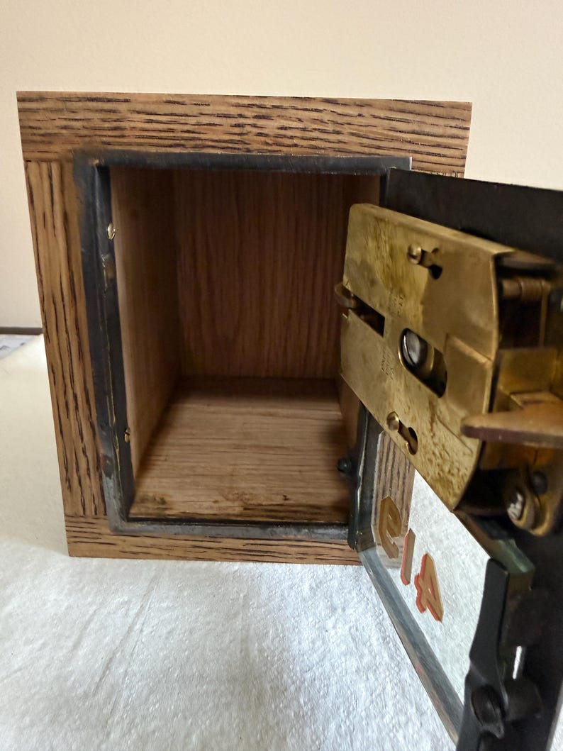 Eagle Lock Co. Post Office Door Bank, Dial and Pointer, 3 Patent Dates ...