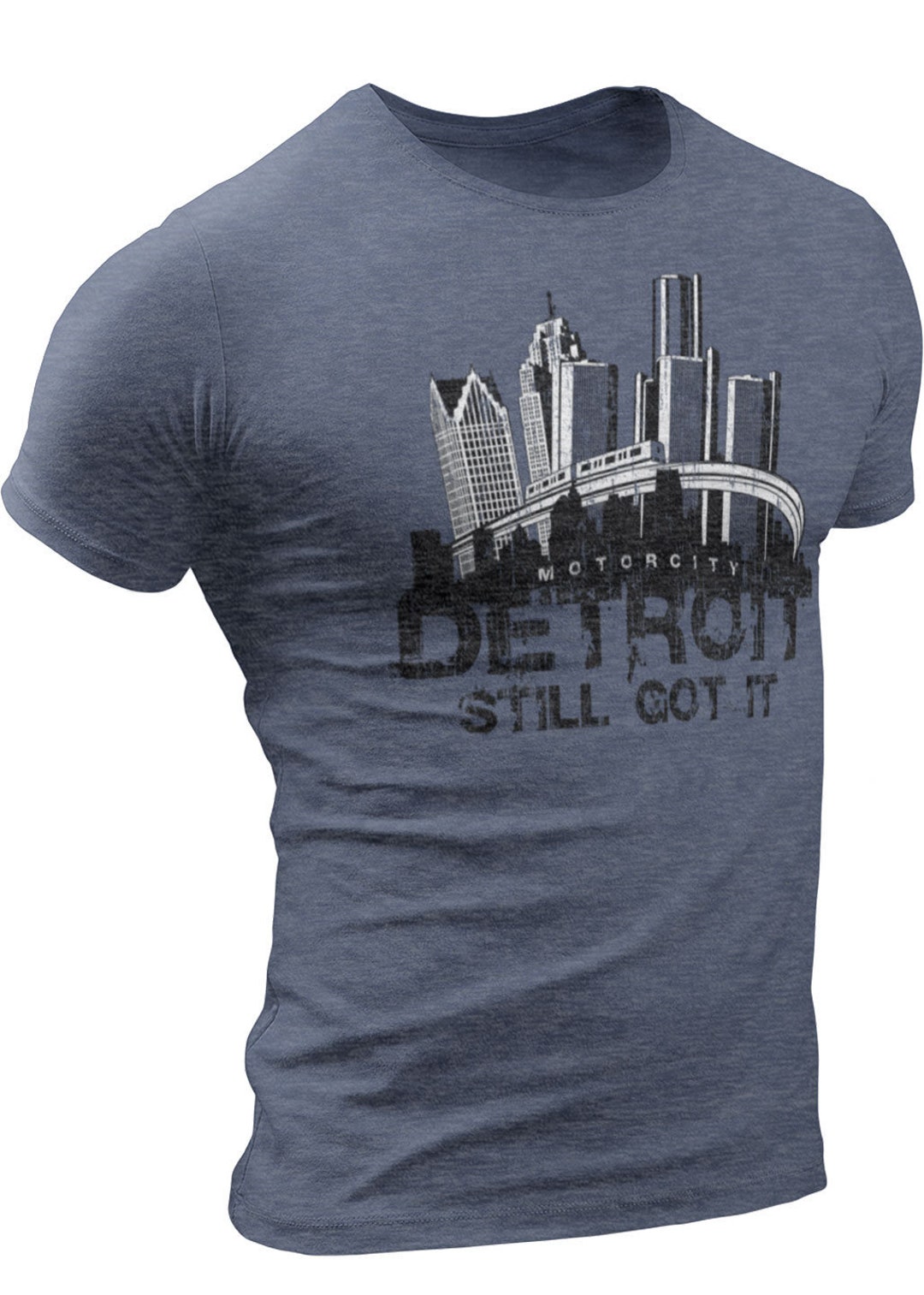 Detroit T-shirts: Detroit People Mover Skyline T-shirt by Detroit ...
