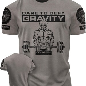 104a. Dare to Defy Gravity Funny Workout Gym T-shirt for Men - Etsy