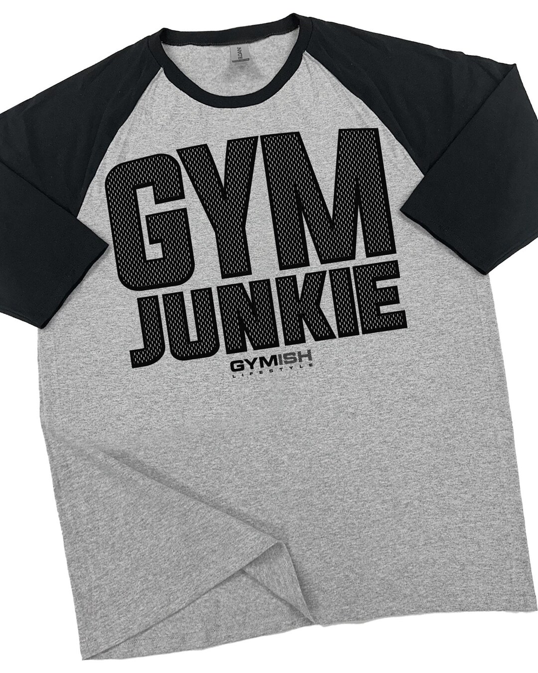 Raglan Gym Junkie Workout Funny Gym T-shirt for Men - Etsy